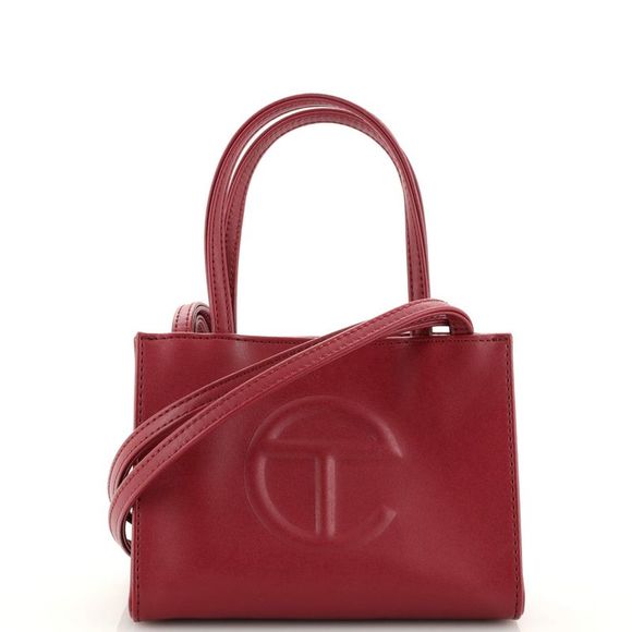 Telfar | Bags | Telfar Shopping Tote Faux Leather Small Red | Poshmark